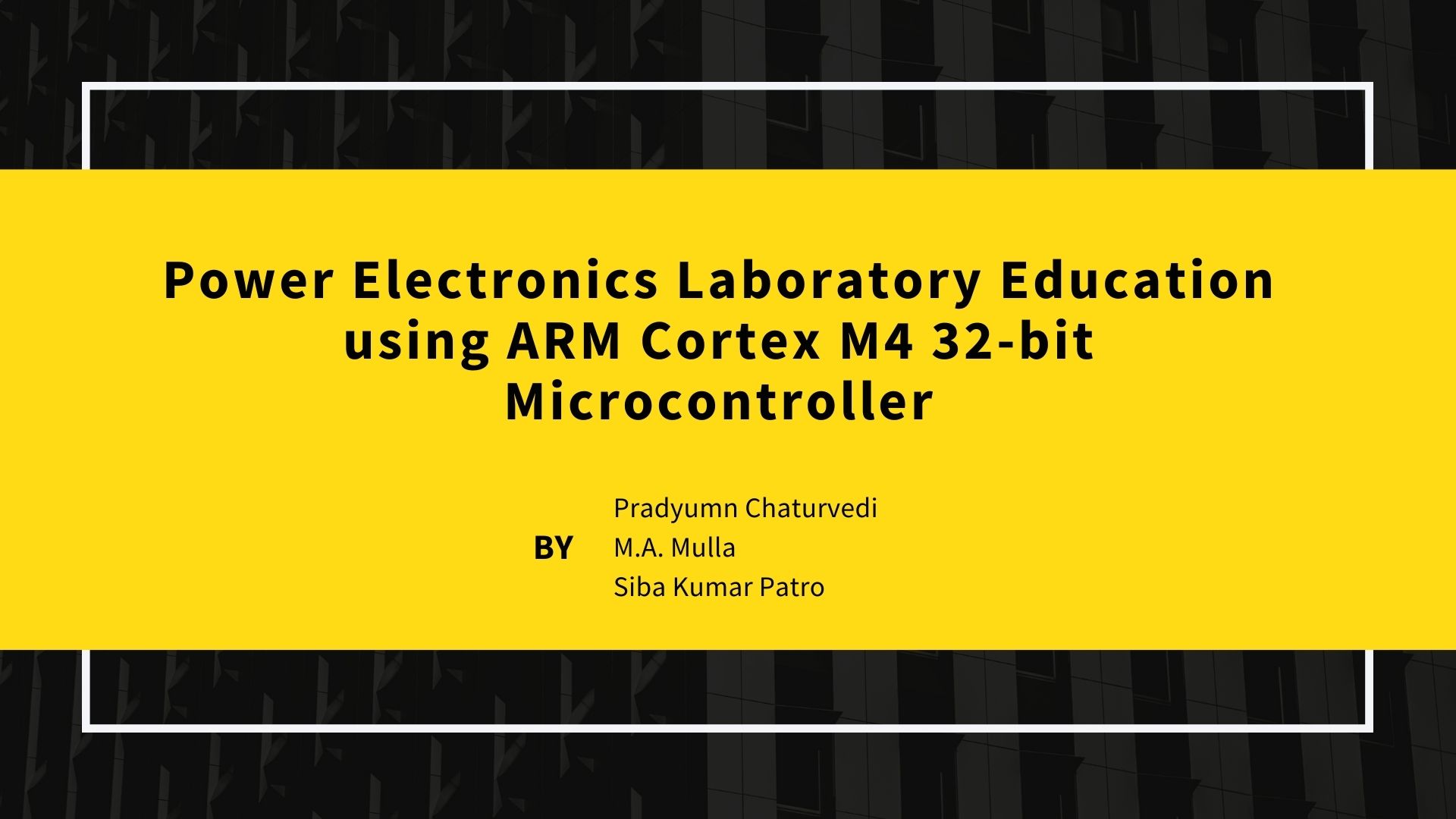 Aimagin Power Electronics Laboratory Education Using Arm Cortex M4 32 Bit Microcontroller
